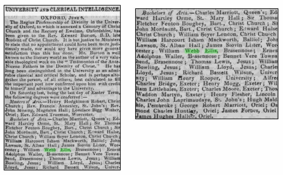 The ‘Father of Rugby Football?’ William Webb Ellis and the Rugby World ...