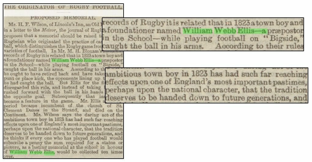 The ‘Father of Rugby Football?’ William Webb Ellis and the Rugby World ...