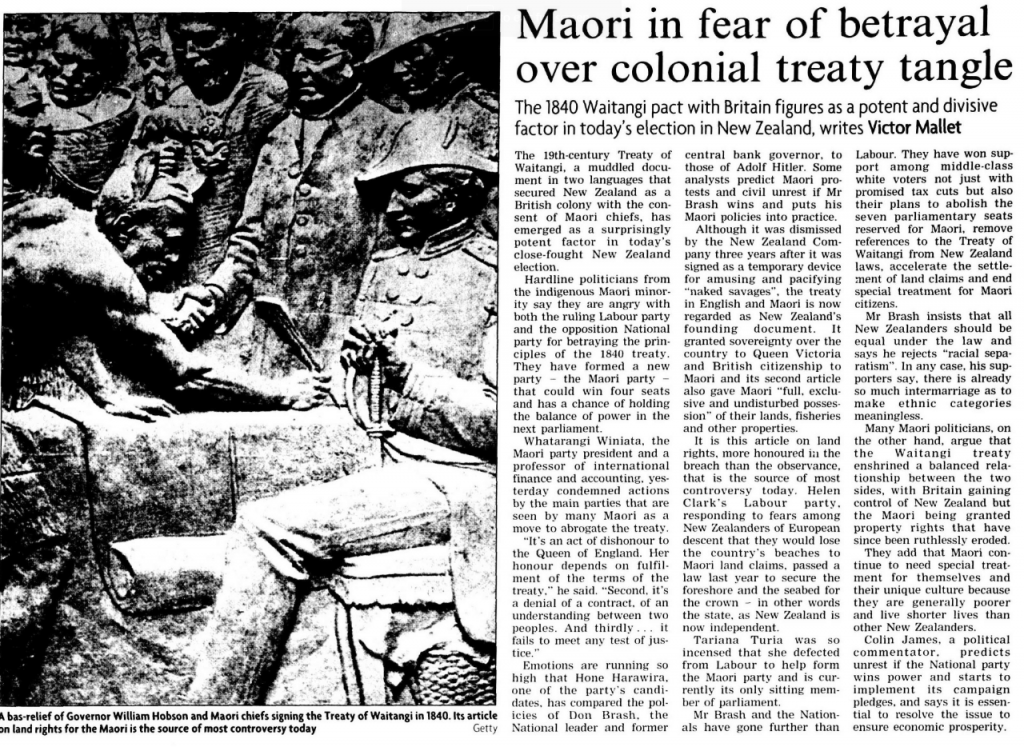 The Treaty of Waitangi and its Turbulent Past - The Gale Review