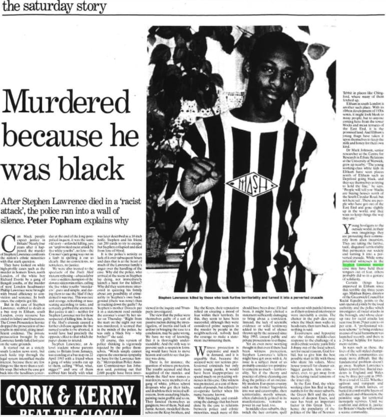 Twenty-Five Years Later: The Murder of Stephen Lawrence - The Gale Review
