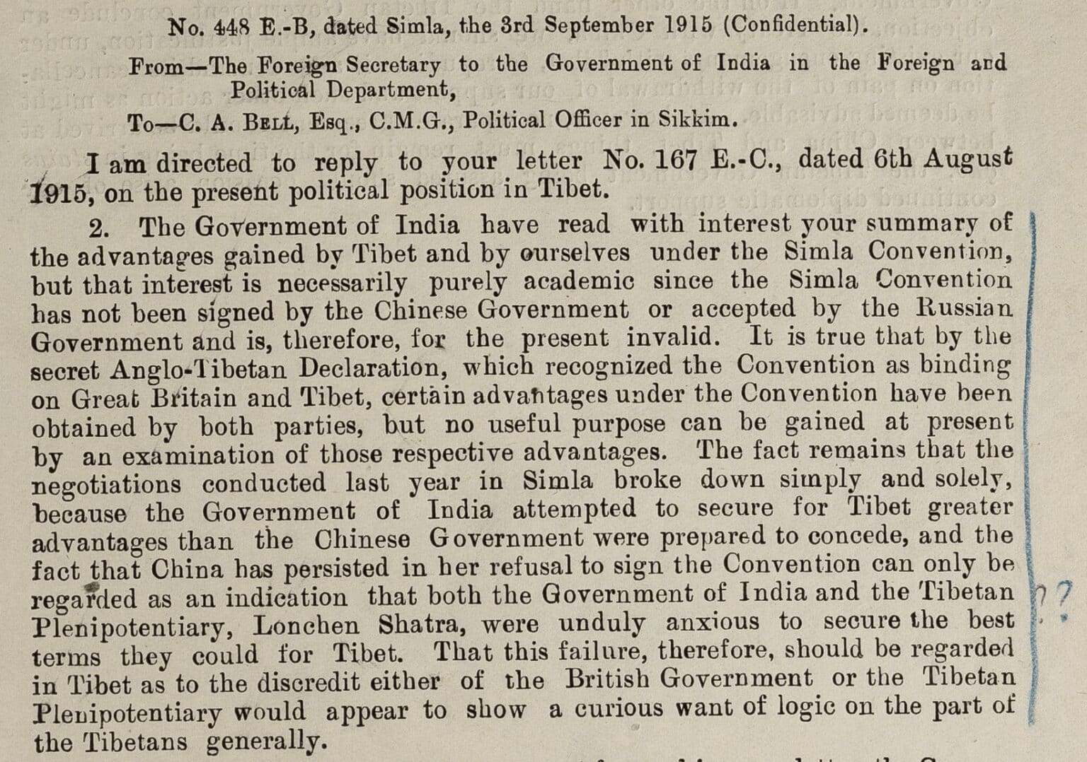 Simla, McMahon, and the Origins of Sino-Indian Border Disputes