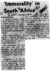 How courts punished interracial sex under apartheid