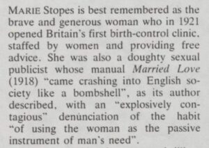 Marie Stopes and Family Planning