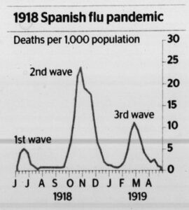 COVID-19 and Spanish Flu: Reporting from The Times