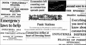 COVID-19 and Spanish Flu: Reporting from The Times
